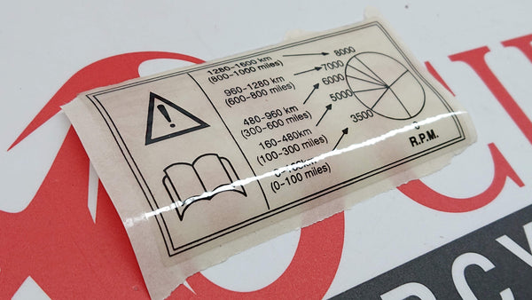 TRIUMPH SPEED TRIPLE, THUNDERBIRD, TIGER, TROPHY Fuel Tank Label T3908 ...