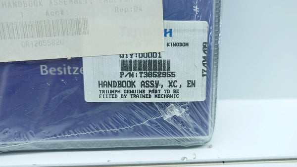 TRIUMPH ROCKET III Touring Service Logbook / Owner's Manual T3852955 ...